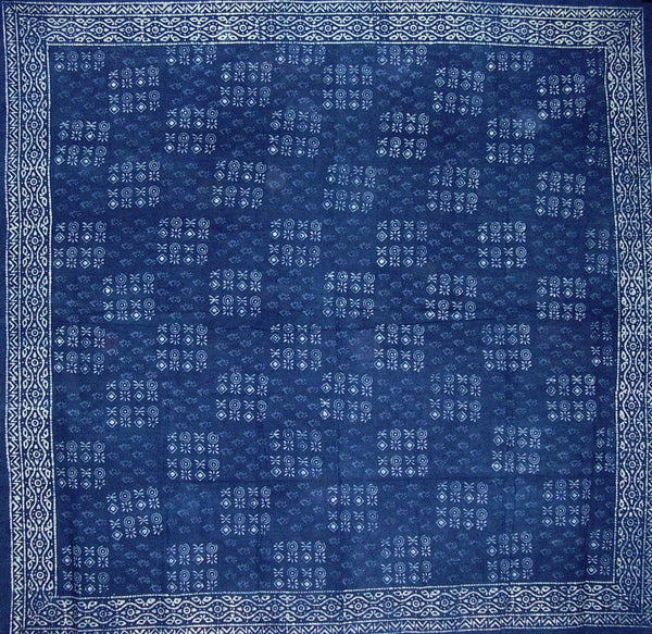Veggie Dye Block Print Reversible Duvet Cover Cotton 88" x 88" Fits Fu ...