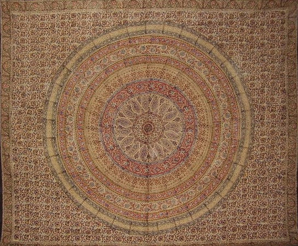 Handmade Indian HOMESTEAD Kensington Tapestry Block Print Spread Throw ...